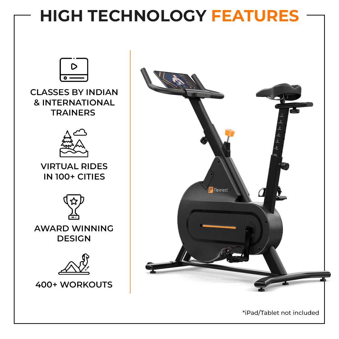Flexbike Lite by Flexnest - Smart Indoor Spin Exercise Cycle for Home
